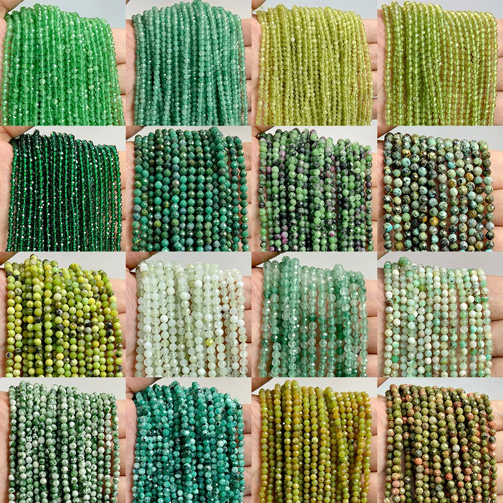 Petites-Perles-en-Pierre-Naturelle-Verte-de-2-3-et-4mm-Accessoires ...