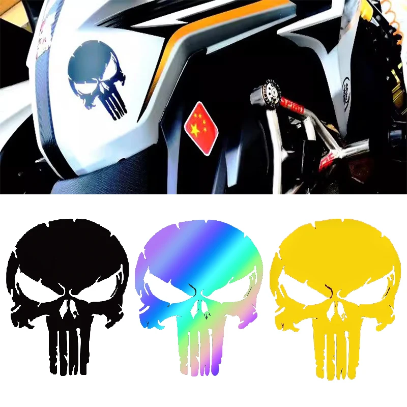 Motorcycle-Skull-Stickers-Waterproof-for-Motorbike-Fuel-Tank-Side ...