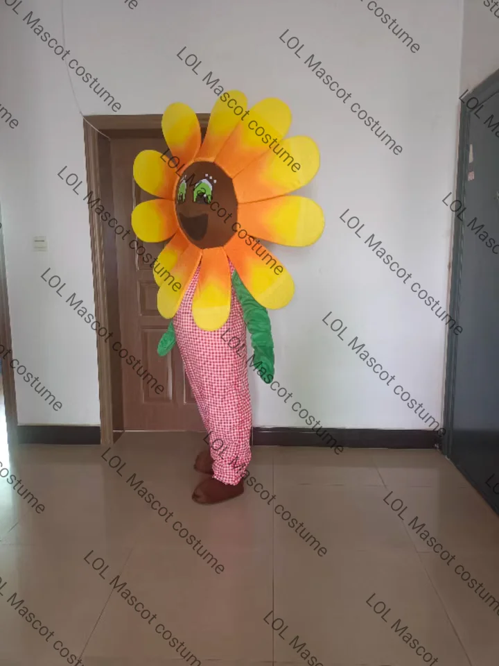 Sun Flower Mascot Costum Cartoon Fancy Sexy Halloween Dress Kids Party ...