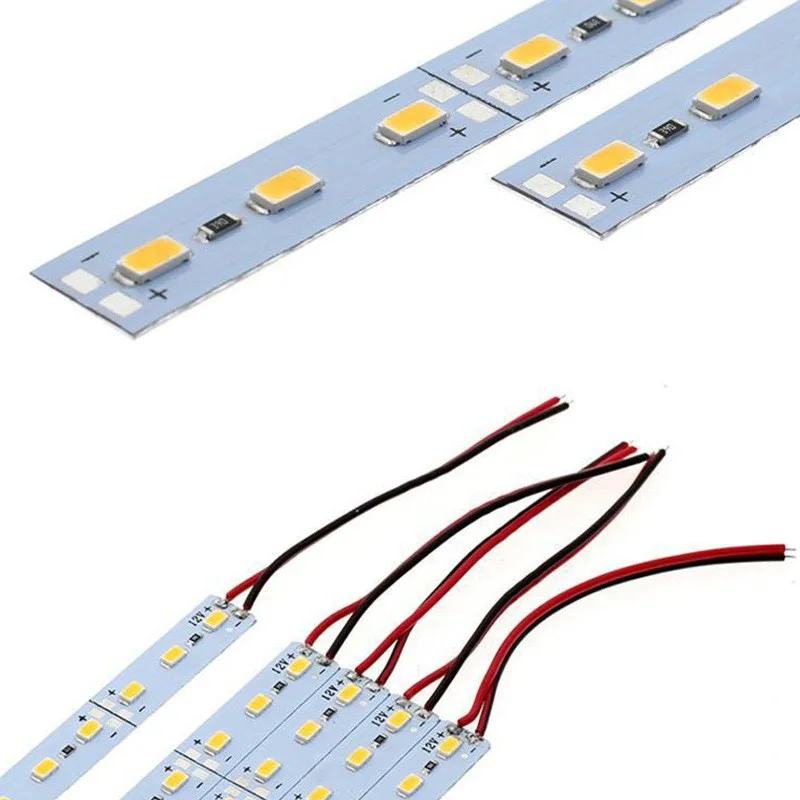 100pcs DC 12V 24v SMD5730 Rigid Led Bar Light 6500k 50cm/pc Bead Strip ...