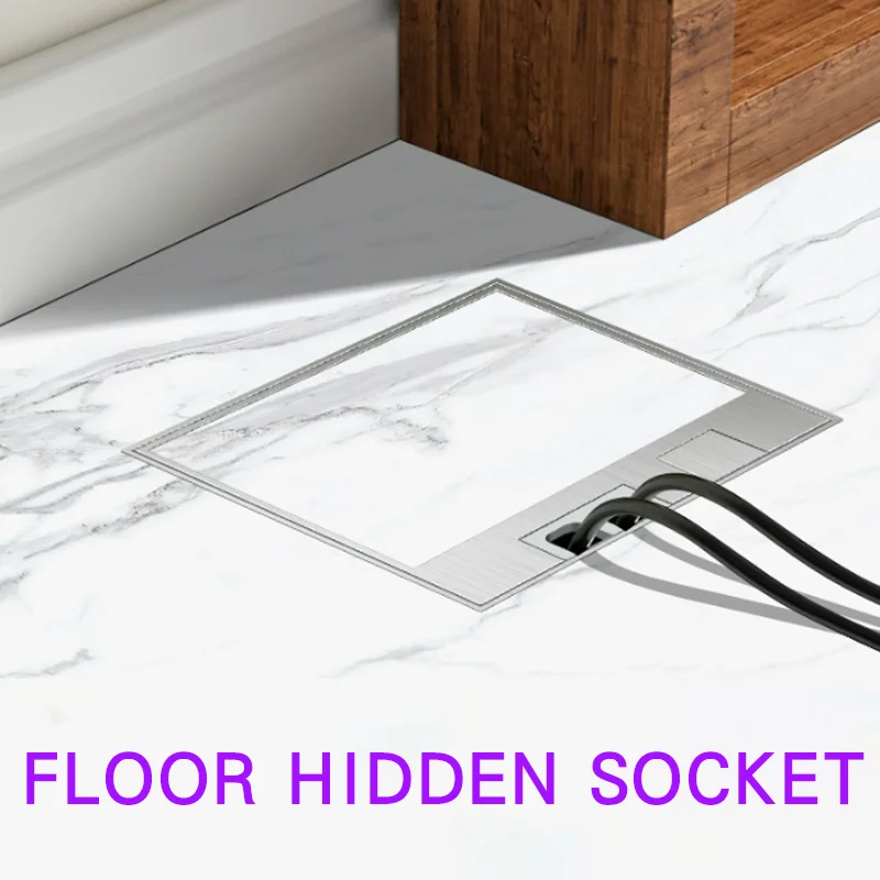 304-Stainless-Steel-130mm-European-Floor-Socket-Recessed-Electrical ...