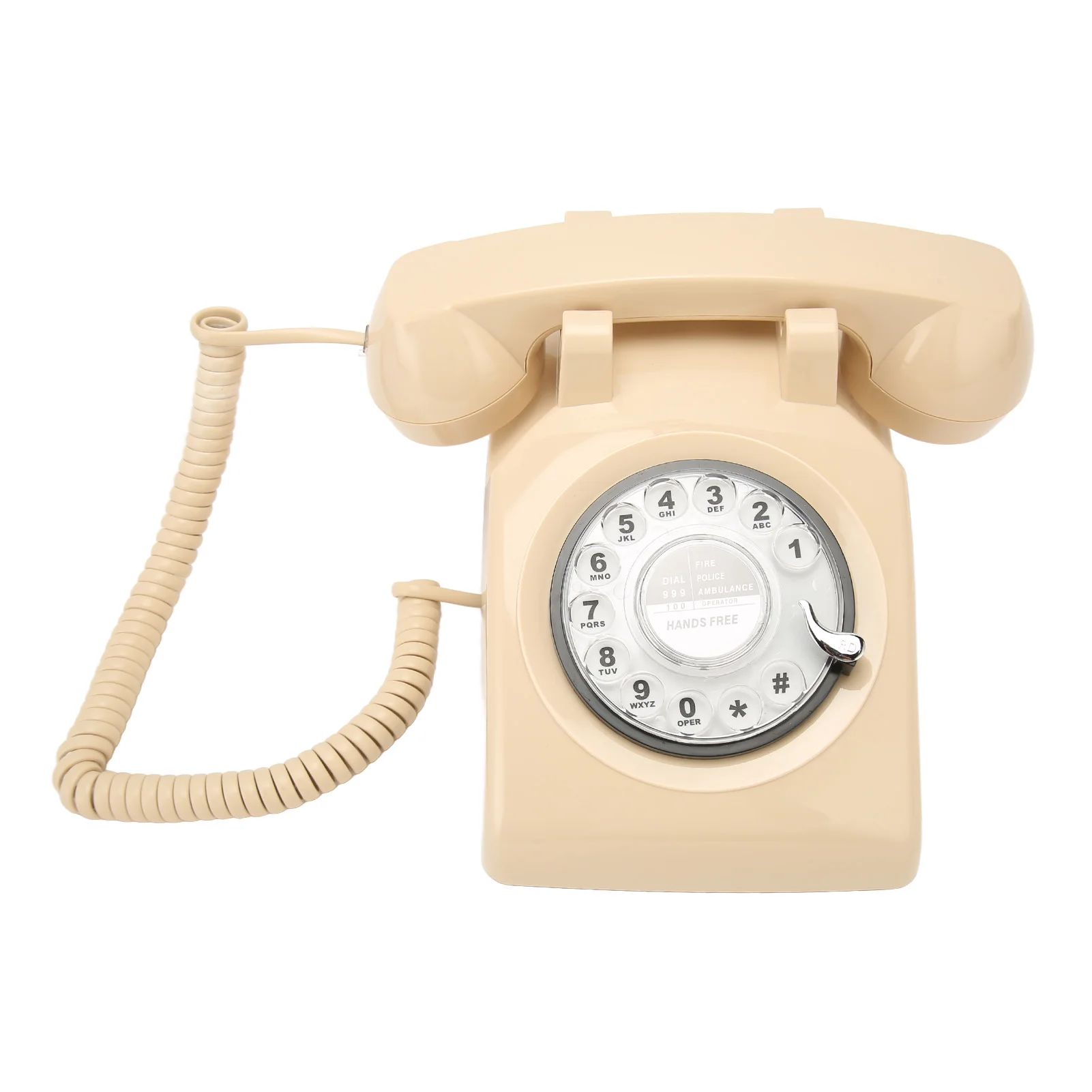 Telefone fixo vintage retrô giratório, telefone fixo antigo com ...