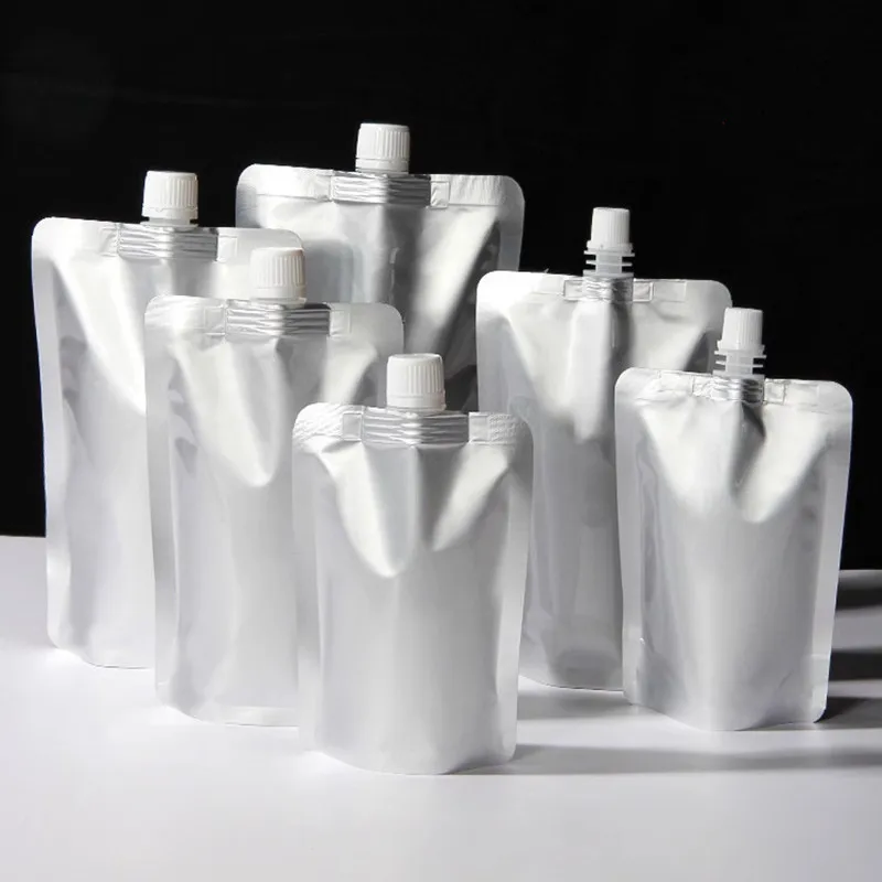 100PCS-100ML-500ML-Aluminum-Foil-Spout-Beverage-Bag-Lightproof-Salad ...