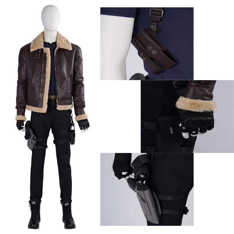 Adult-Men-Custom-Remake-Leon-Clothing-Reinsurance-Leon-Scott-Kennedy ...