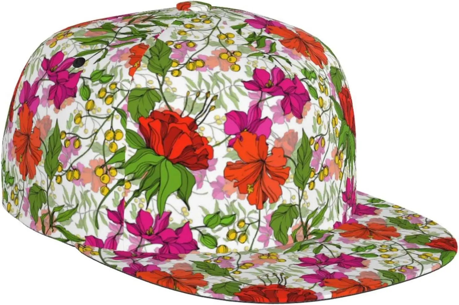 Floral-Hawaiian-Baseball-Hat-Adjustable-Tropical-Flower-Snapback-Hats ...