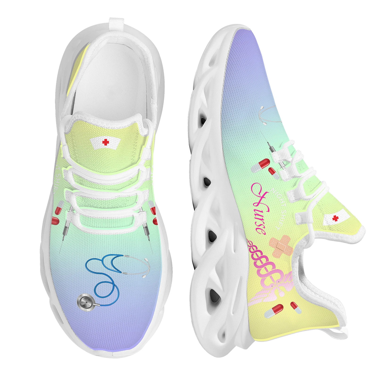 INSTANTARTS-Paramedic-EMT-EMS-Pattern-Women-s-Nurse-Sneakers-Comfort ...