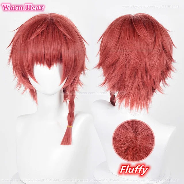 Kurona Ranze Cosplay Wig Anime Blue Lock Long 38cm Red Single Twist ...