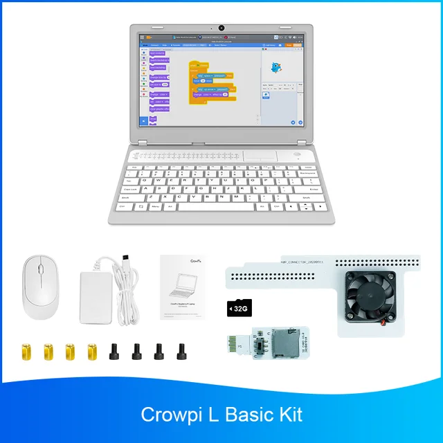CrowPi L New Raspberry Pi 4 Programming Laptop,Python and Graphical ...