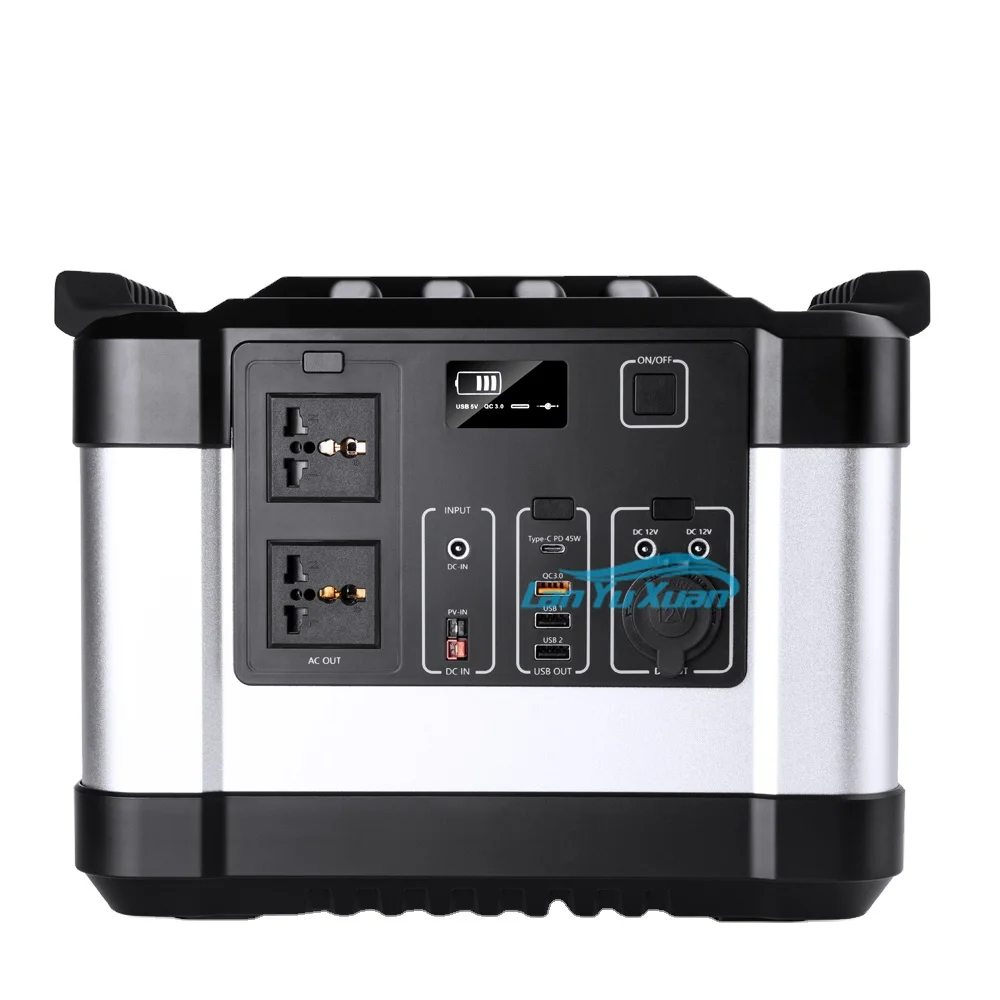 Camping-Outdoor-110-V-220-Mobile-Solar-Generator-Lithium-Battery-1000w ...