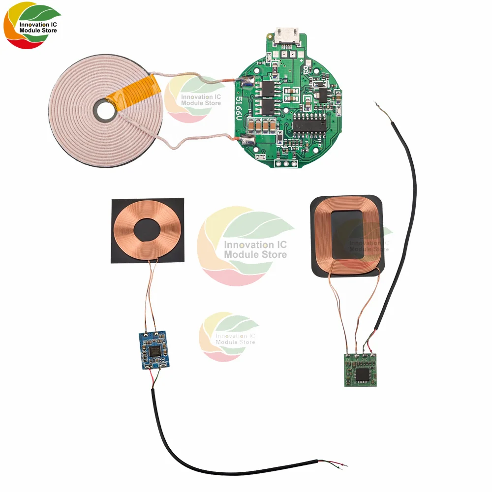Mini-wireless-charging-PCBA-board-coil-QI-universal-built-in-DIY-modified-transceiver-module ...