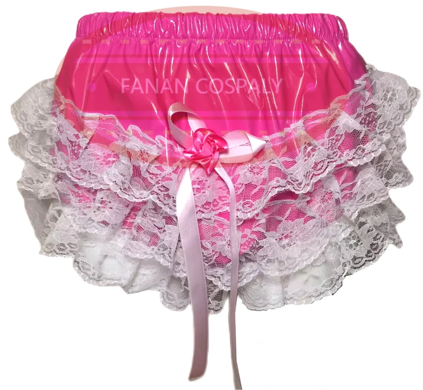 Fashion Pink Pvc Underwear Lace Lace Girl Princess Dress Lining Maid ...