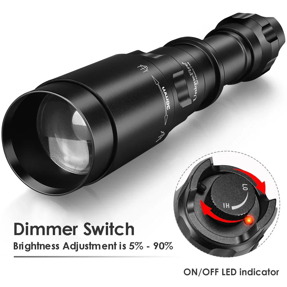 Led Infrared Flashlight Illuminator Dimmer | Uniquefire Infrared ...