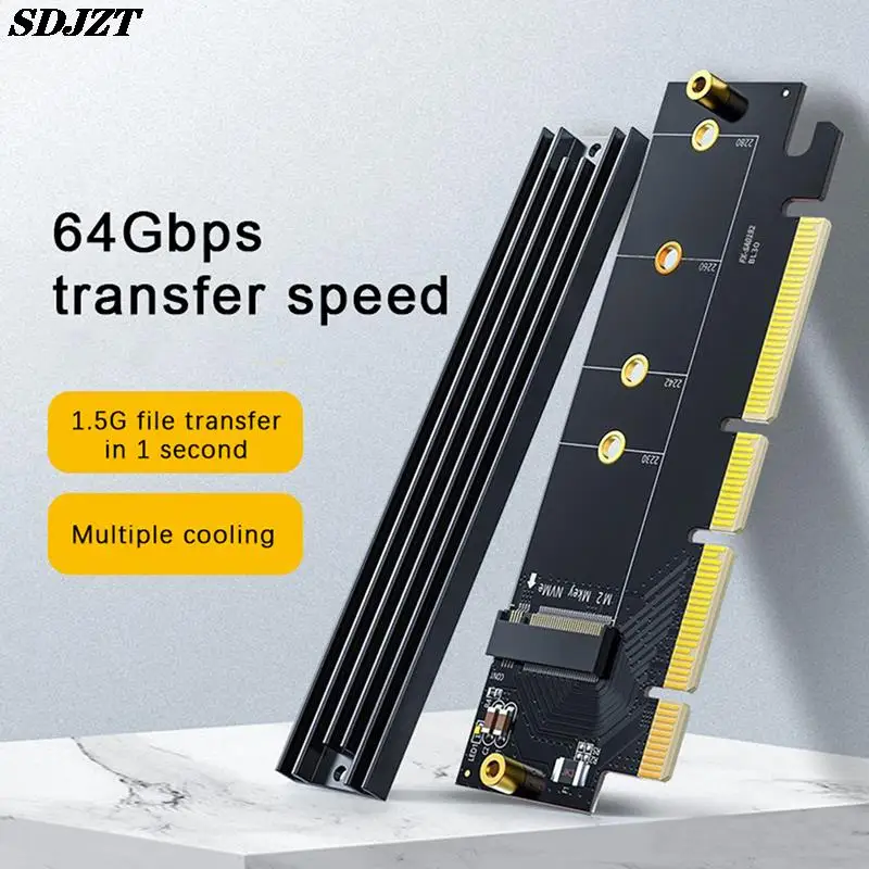 1 pces pcie para m2 adaptador nvme m.2 pci express adaptador 64gbps pci ...