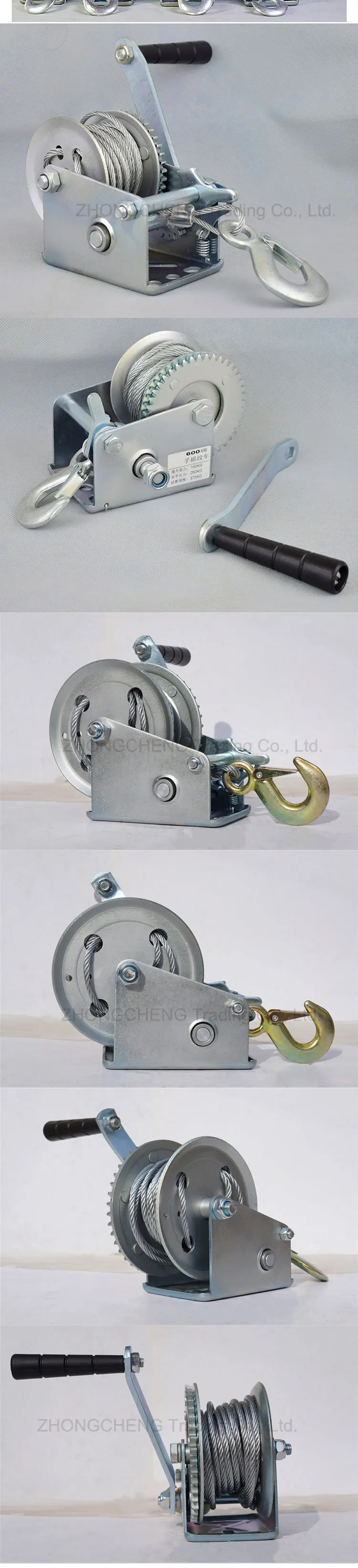 600 Lb-3000 Lb Wire Rope Lifting Winch Household Manual Hand Hoisting ...