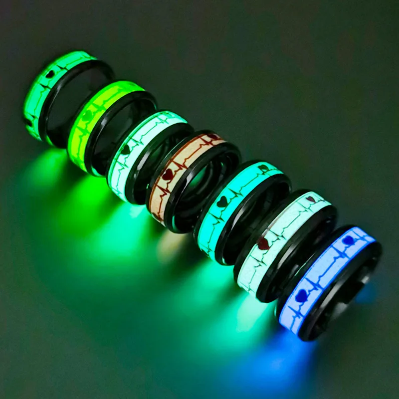Anillo-luminoso-de-acero-inoxidable-que-brilla-en-la-oscuridad-anillos ...