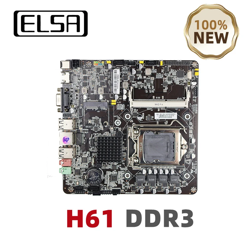 ELSA-H61-Mini-ITX-Motherboard-LGA-1155-DDR3-Support-Intel-Core-i3-i5-i7 ...