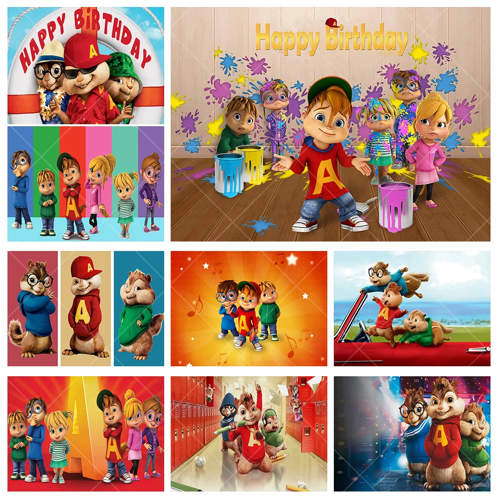Disney-Alvin-and-Chipmunks-Simon-Theodore-Backdrop-for-Kids-Birthday ...