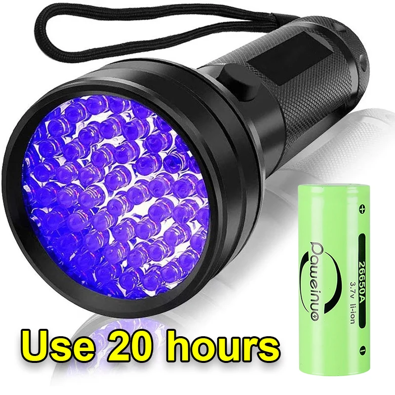 UV-Flashlight-Purple-Lamp-395nm-Ultraviolet-Torch-Zoom-Flashlight ...
