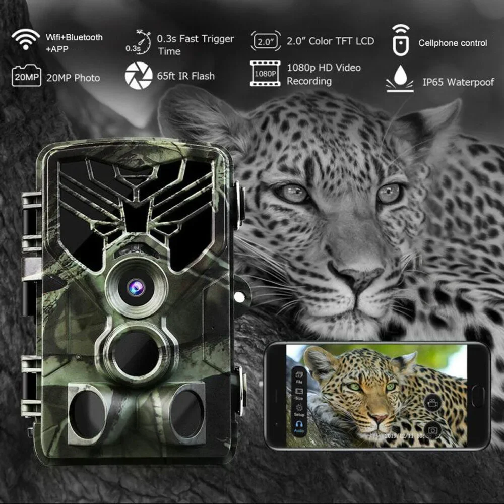 Wild WiFi APP Trail Camera, Bluetooth Control Live Show Hunting Cameras ...