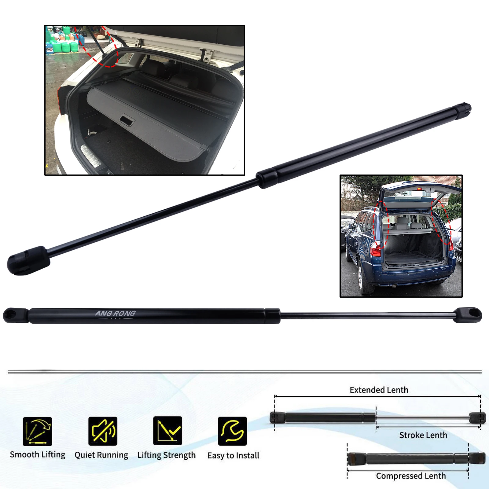 Rear-Trunk-Tailgate-Boot-Gas-Struts-710N-51247294199-For-BMW-X5-E70 ...