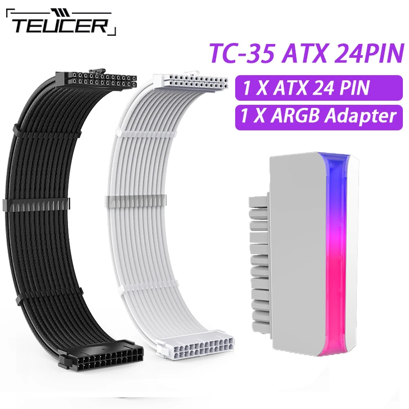 Atx 24 Pin Cable Extension | Rgb Psu Cable Extensions | 24 Pin ...