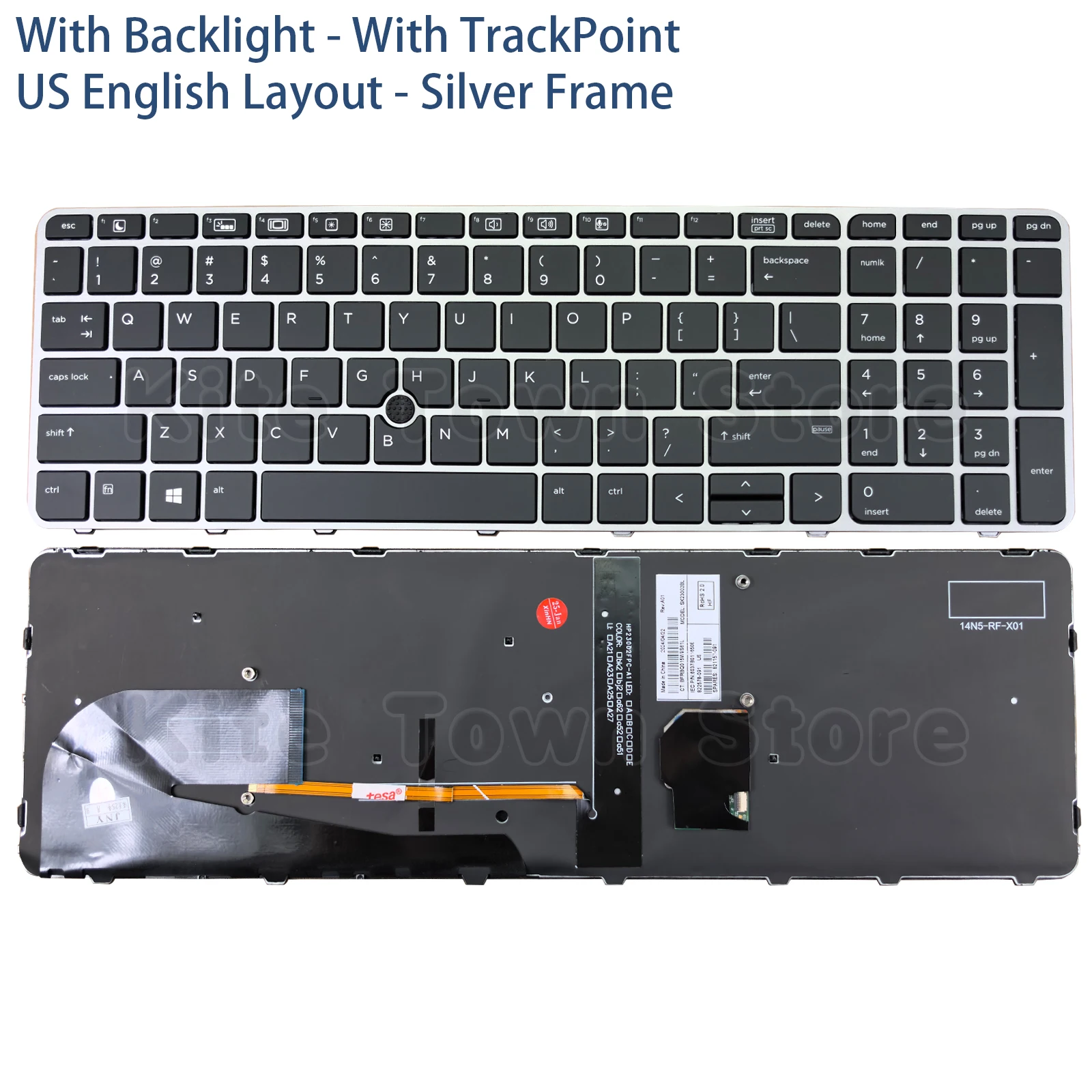 New US Keyboard Backlit for HP EliteBook 755 G3 G4 850 G3 G4 ZBook 15u ...