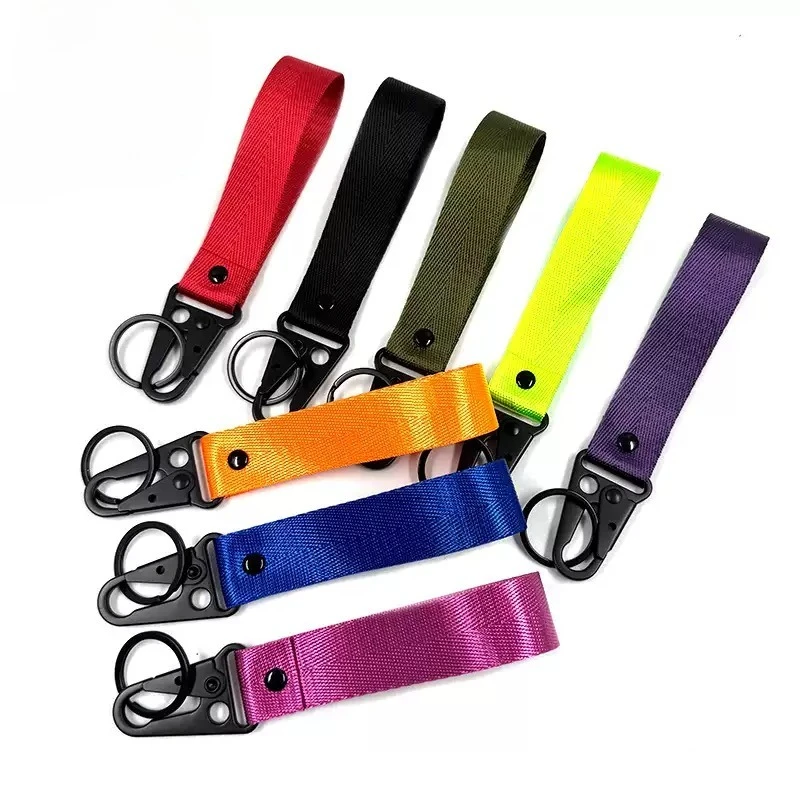 Custom Logo Webbing Keychain Motorcycle Car Ribbon Keyring Pendant ...