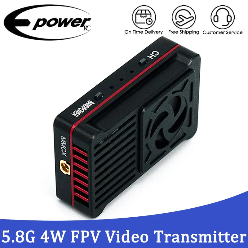 E-POWERRC-5-8G-4W-FPV-Video-Transmitter-VTX-48CH-4000W-Built-in-Heat ...