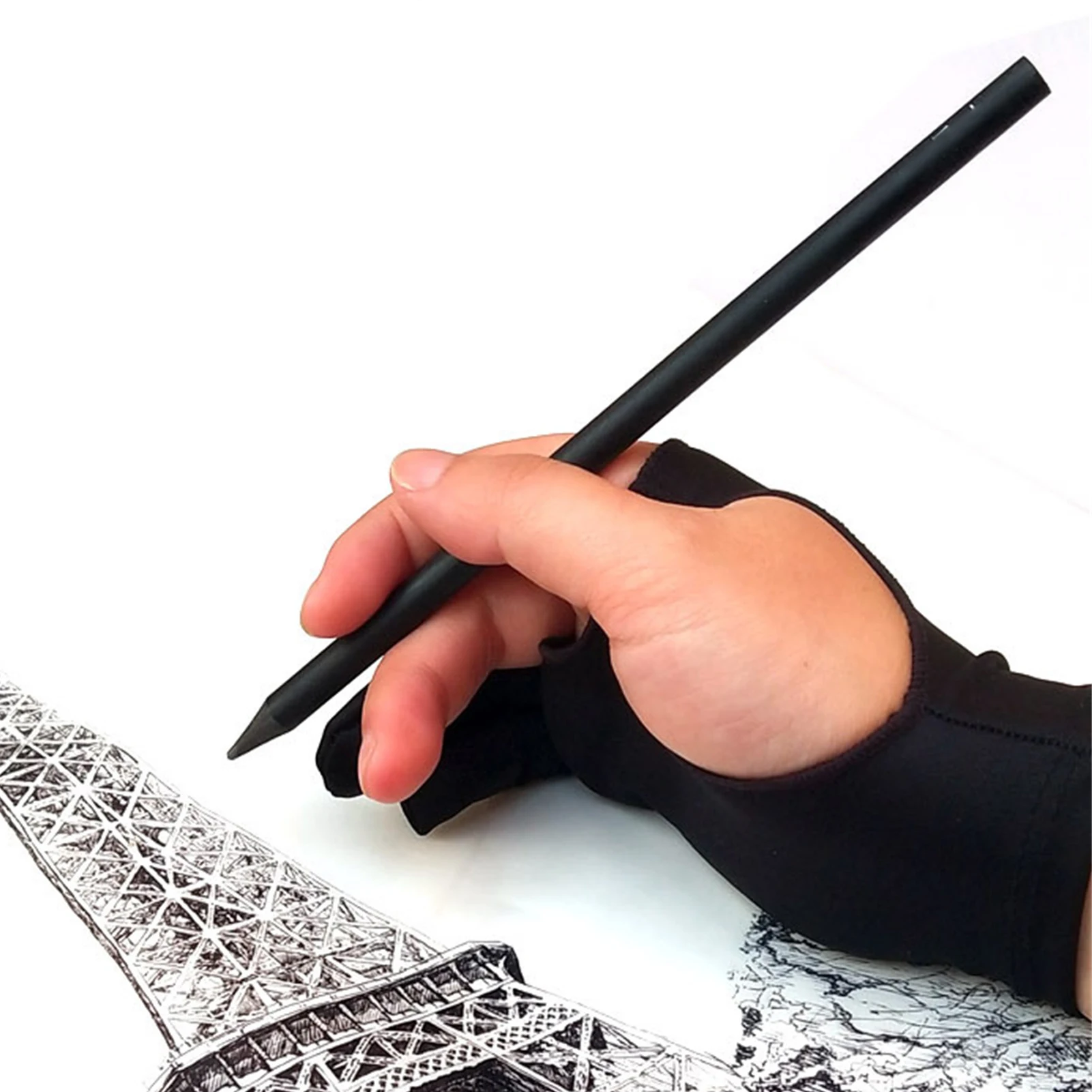Two-fingers-Artist-Anti-touch-Glove-For-Drawing-Tablet-Right-Left-Hand ...