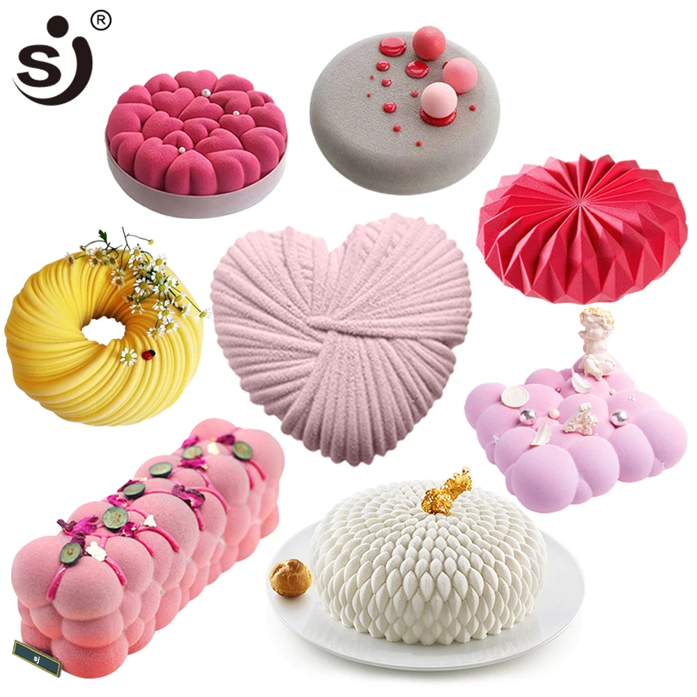 28-Style-Silicone-Cake-Molds-Pastry-Bakeware-Set-Non-Stick-Mousse-Mould ...