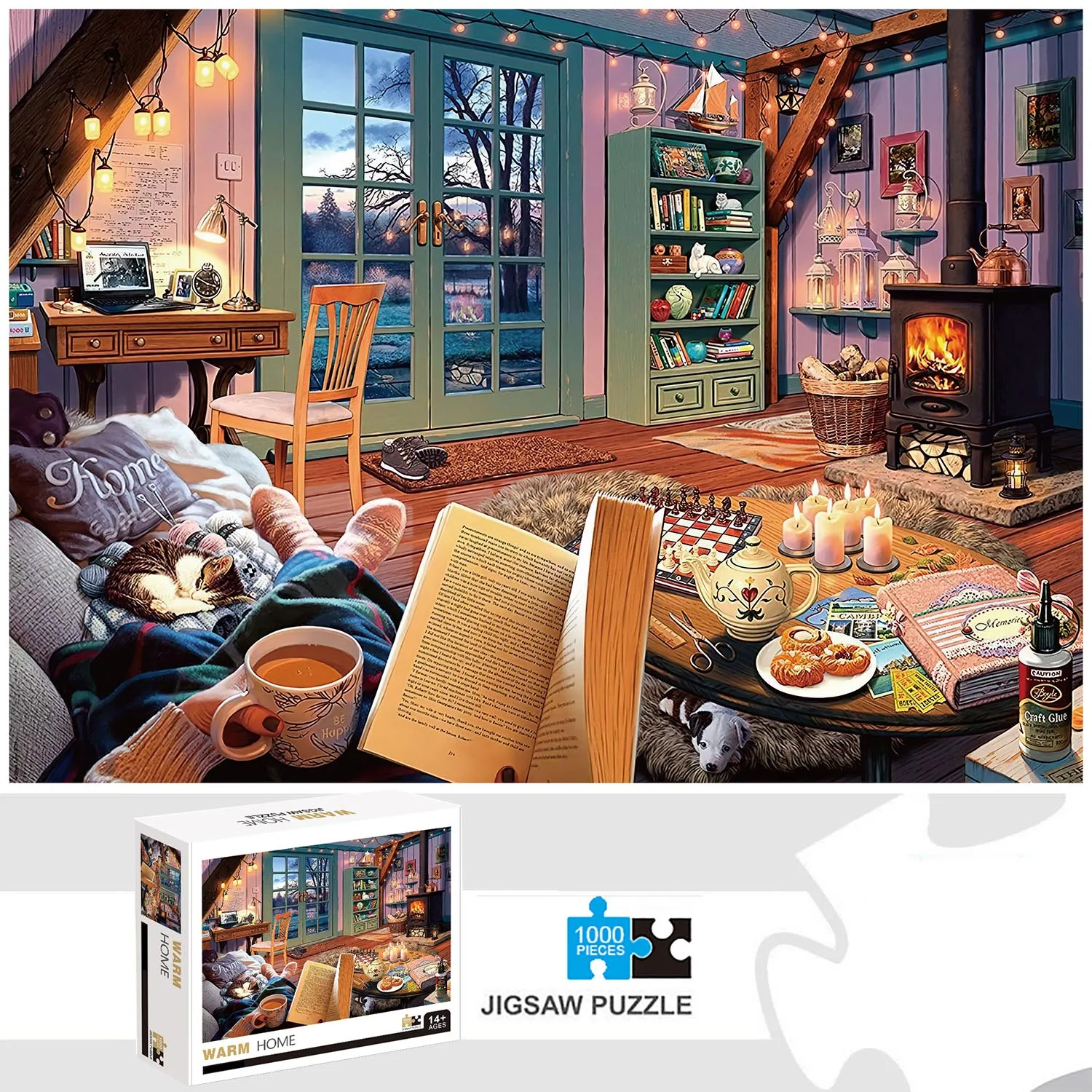 1000-Pieces-Warm-Home-Jigsaw-Puzzles-for-Adults-Home-Decor-Games-Family ...