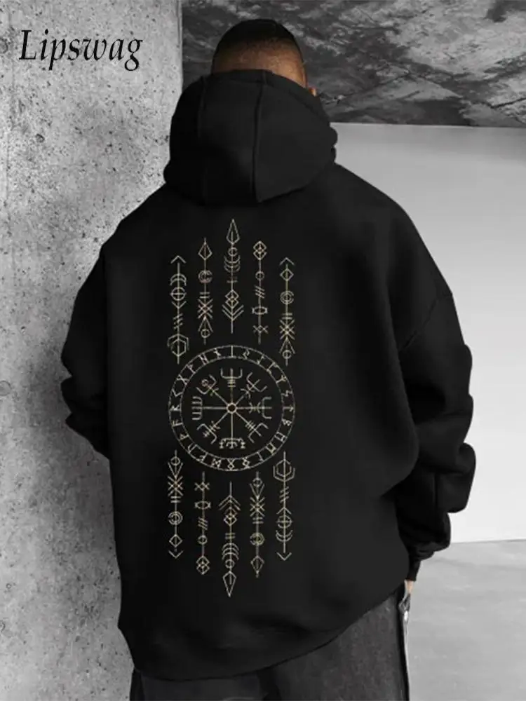 Viking-Printing-Mens-Hooded-Sweatshirt-Autumn-Long-Sleeve-Loose-Casual ...
