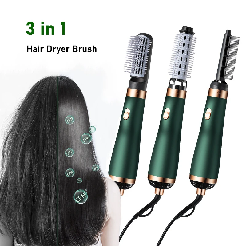 220V 3 em 1 Hair Styling Tools Curler Hairdryer Rotational Hair Curling ...