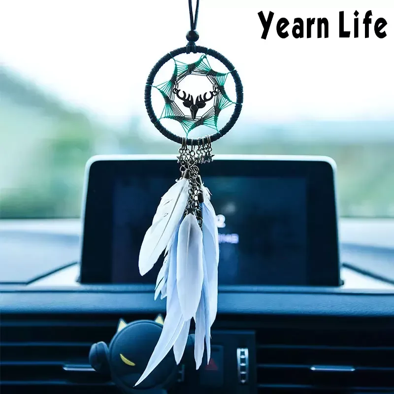 Ins-Car-Pendant-Dream-Catcher-Car-Creative-Car-Rearview-Mirror ...