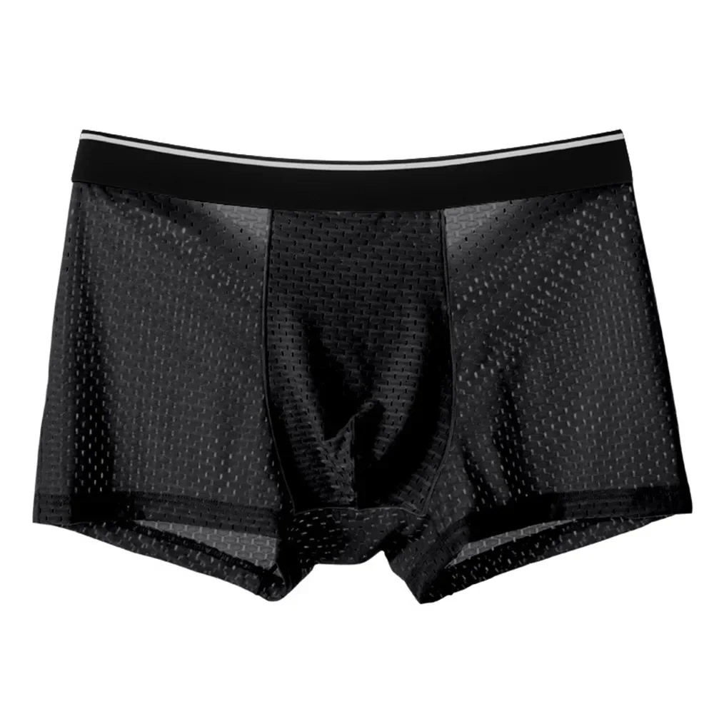 Men-Ice-Silk-Underwear-Sheer-Mesh-Lightweight-Boxer-Shorts-Sexy ...