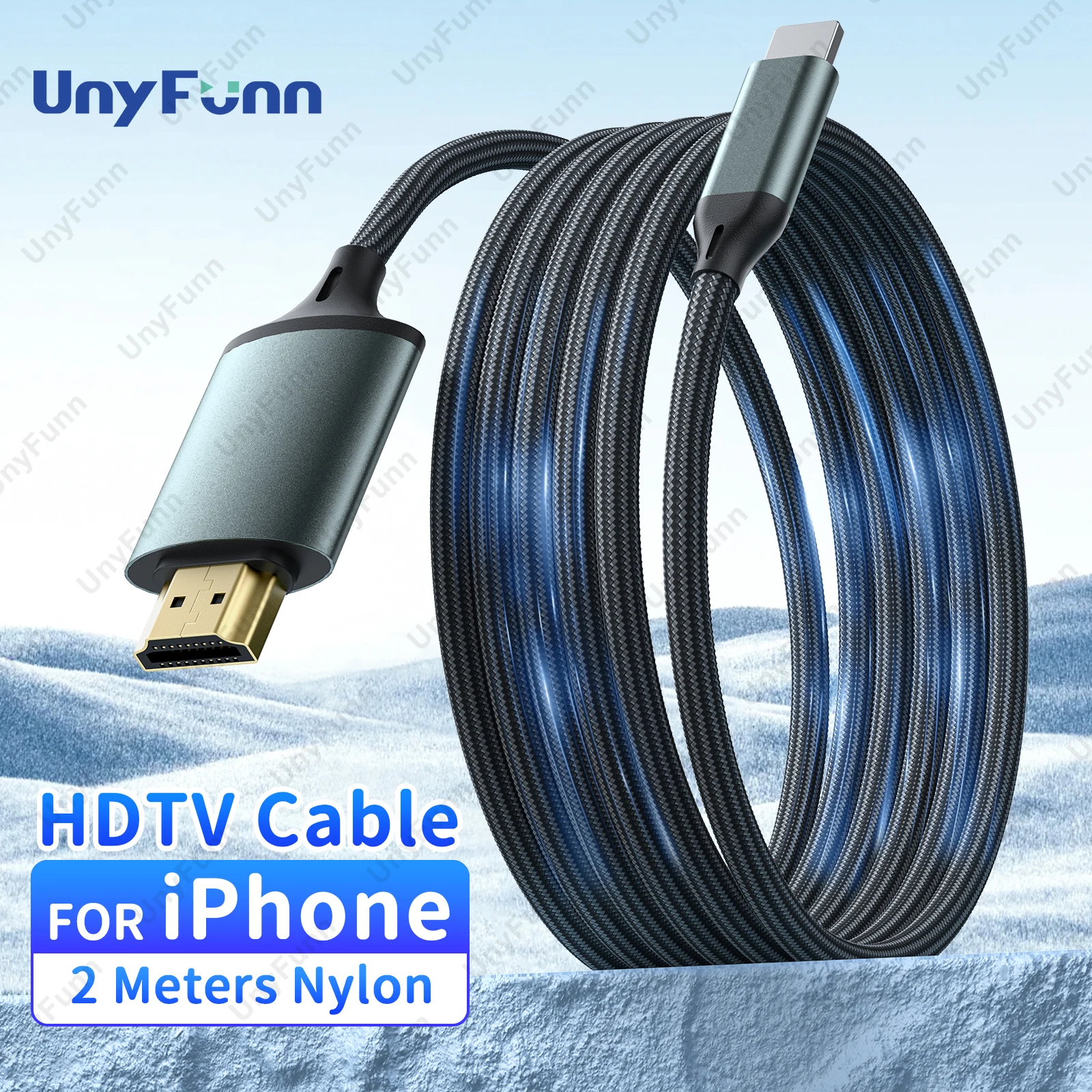 HDTV Cable for iPhone to TV, Lighting to HDTV Adapter Connector for ...