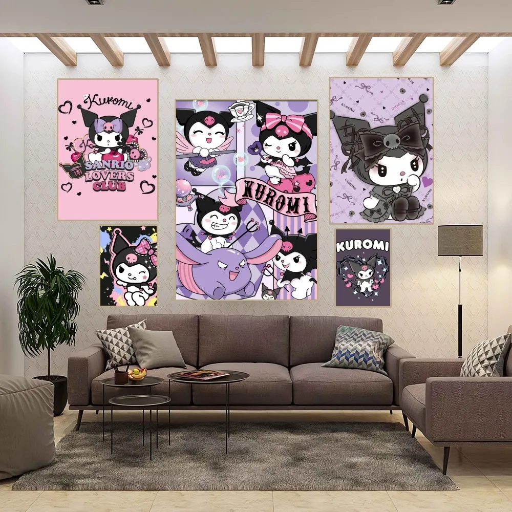 Kuromi-Kawaii-Cute-Poster-Home-Room-Decor-Aesthetic-Art-Wall-Painting ...