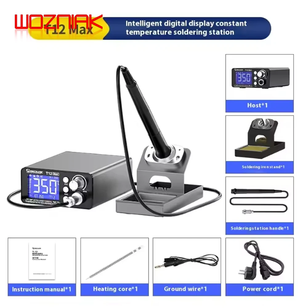 MECHANIC T12 MAX Digital Thermostatic Soldering Station Fast Heating ...