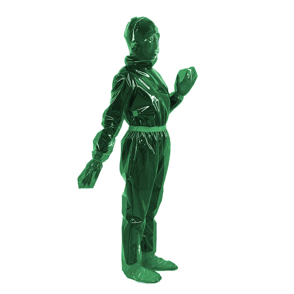 Fetish Plastic Full Body Suit Sexy See-through Clear PVC Long Sleeve ...