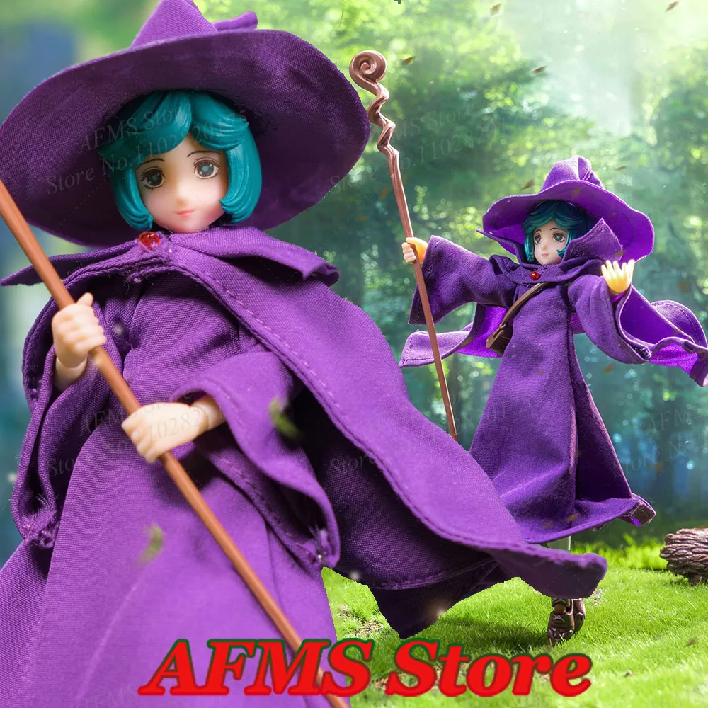 1/12 Scale Collectible Figure Kawaii Anime Witch Purple Cloak Magic Hat ...