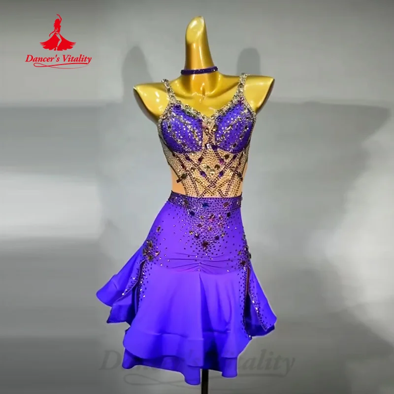 Latin-Dance-Competition-Dresses-Customized-Senior-AB-Stones-Sexy ...