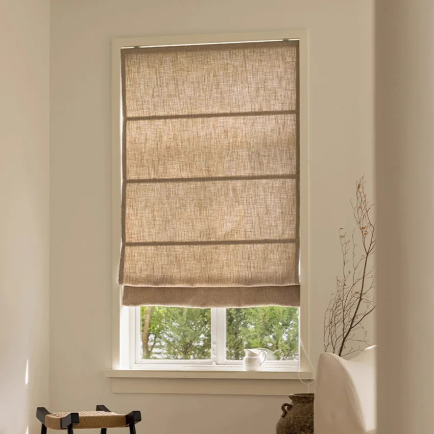 Modern-Customized-Roman-Shade-Hardware-For-Installation-Included-Flat ...