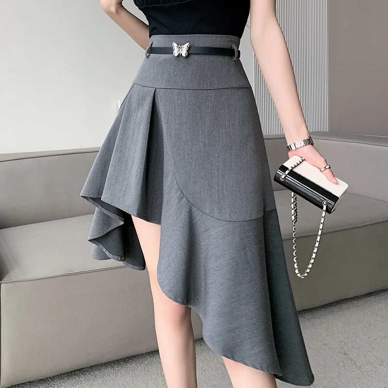 Temperament-Fashion-Irregular-A-Line-Skirt-for-Female-Summer-Casual ...