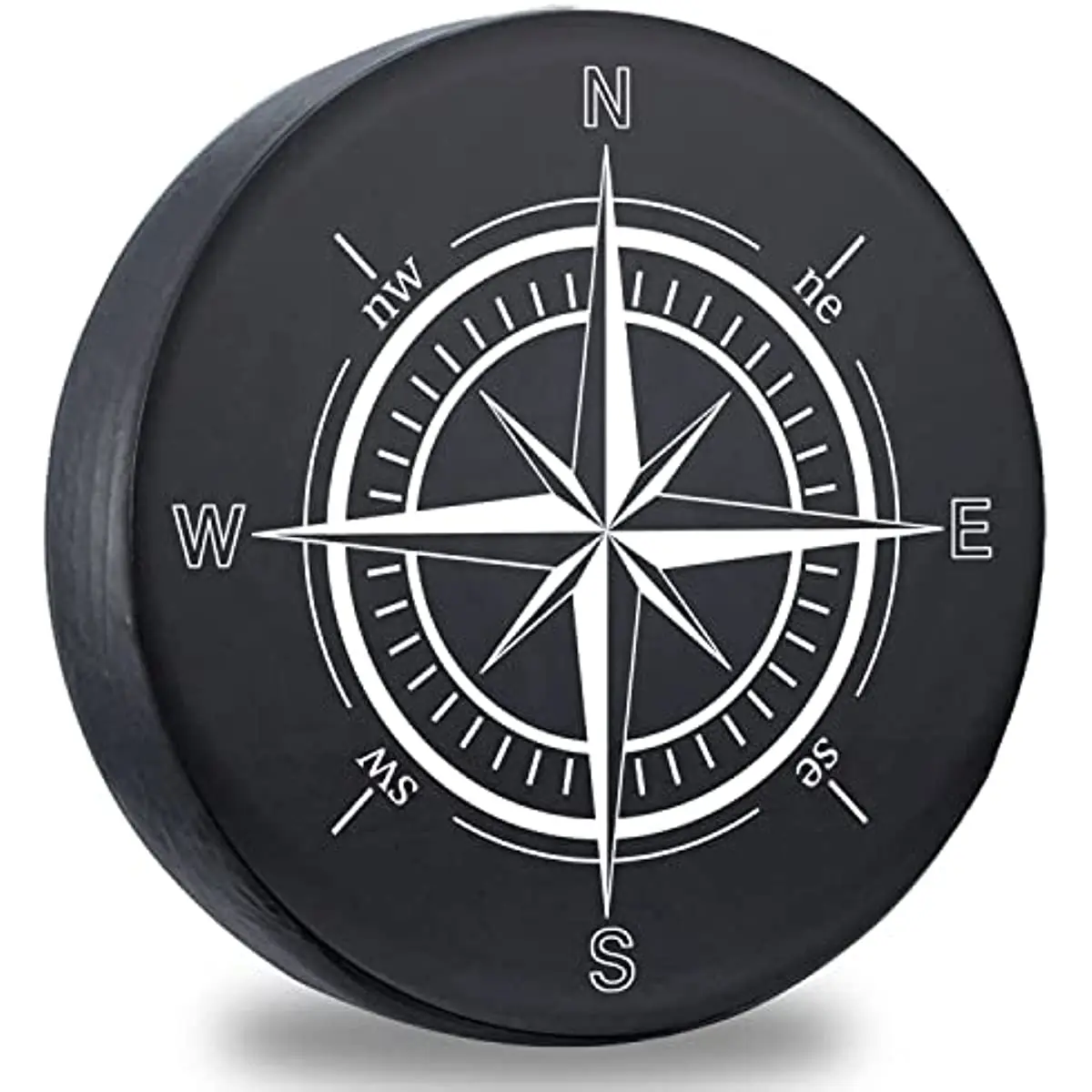 Compass Print Spare Tire Cover Weatherproof Vinyl Leather Wheel Cover ...
