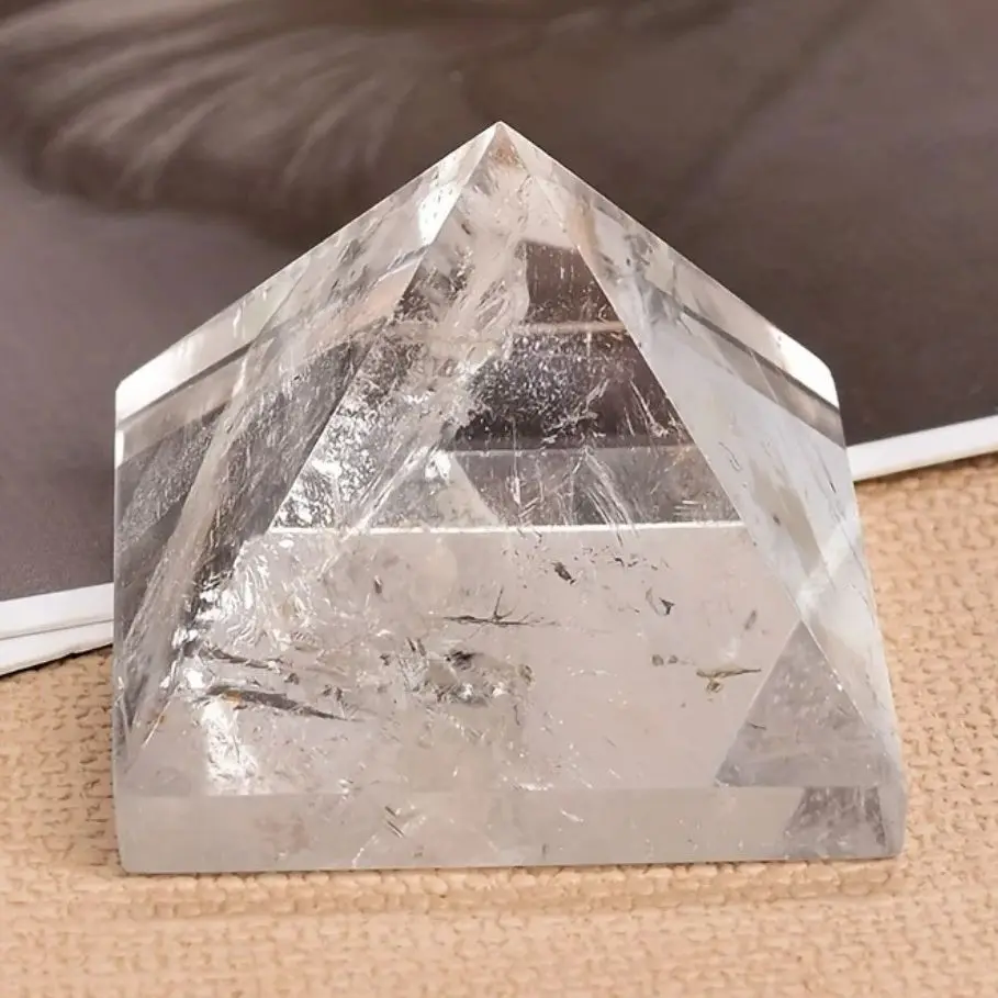 Pyramide de cristal clair naturel, pointe de Quartz minéral, cristaux ...