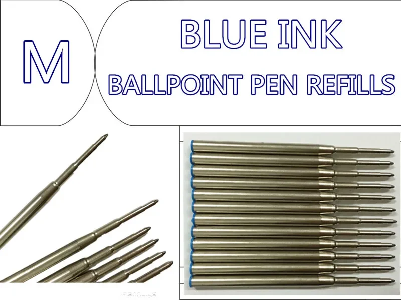 10PCS-Ball-Point-Pen-Refill-High-Quality-Blue-Black-Ink-Ballpoint-Pens ...