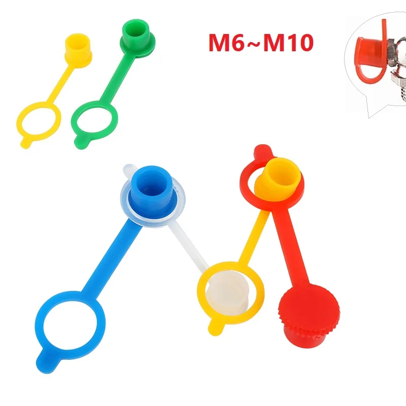 50PCS Grease Fitting Dust Plastic Cap Butter Nozzle Hat Dust Cover M6 ...
