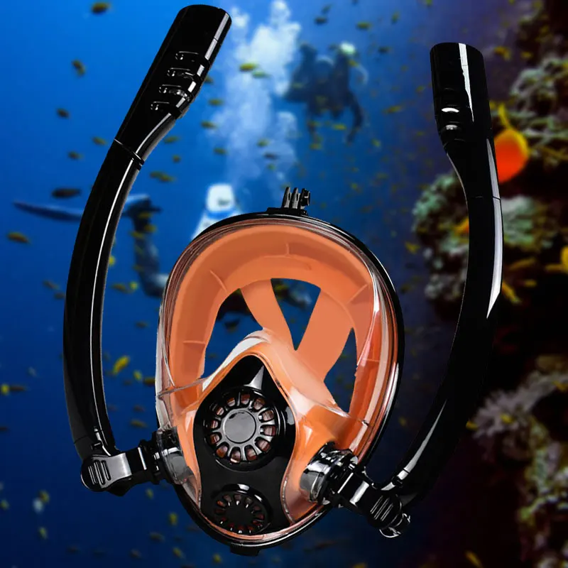 Diving-Mask-Underwater-Scuba-Snorkel-Safe-Breathing-Anti-Fog-Swim-New ...