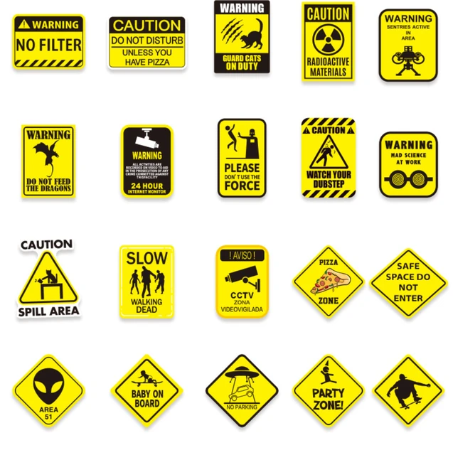 Funny Warning Stickers