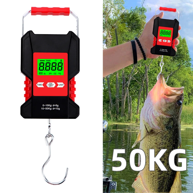 50KG-5g-Digital-Fishing-Scale-with-1-5m-Ruler-Portable-Travel-Luggage ...